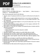 Esports Player Contract | PDF | Common Law | Business Law