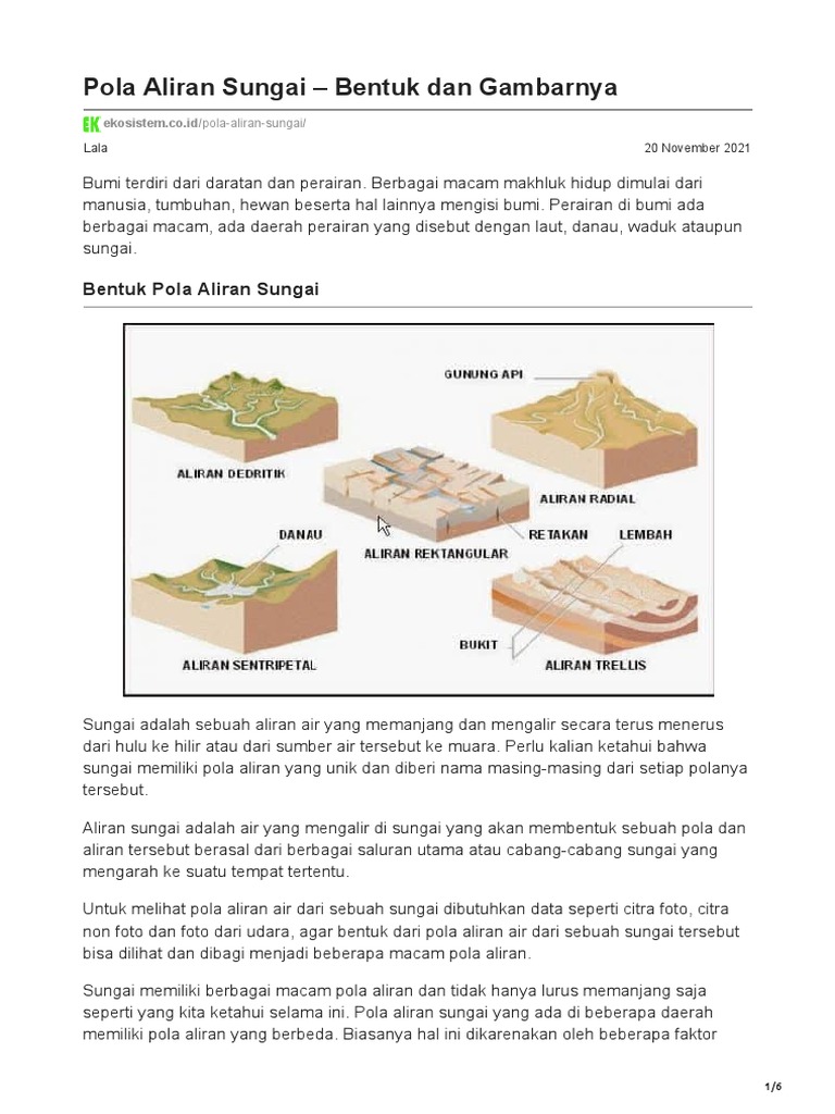 Ekosistem - co.Id-Pola Aliran Sungai Bentuk Dan Gambarnya | PDF