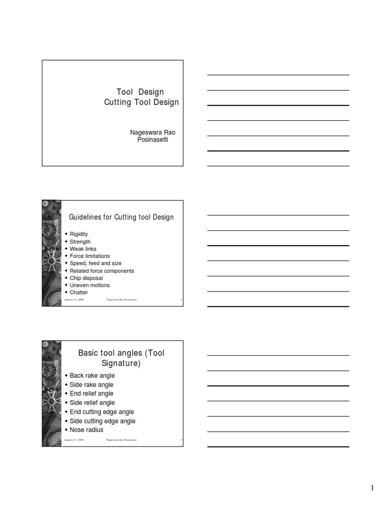 MFG Tooling - 04 Cutting Tool Design | PDF
