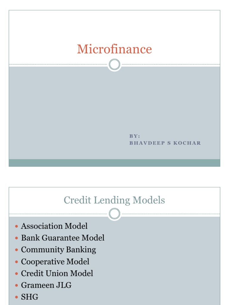 Credit Lending Models | PDF | Microfinance | Cooperative
