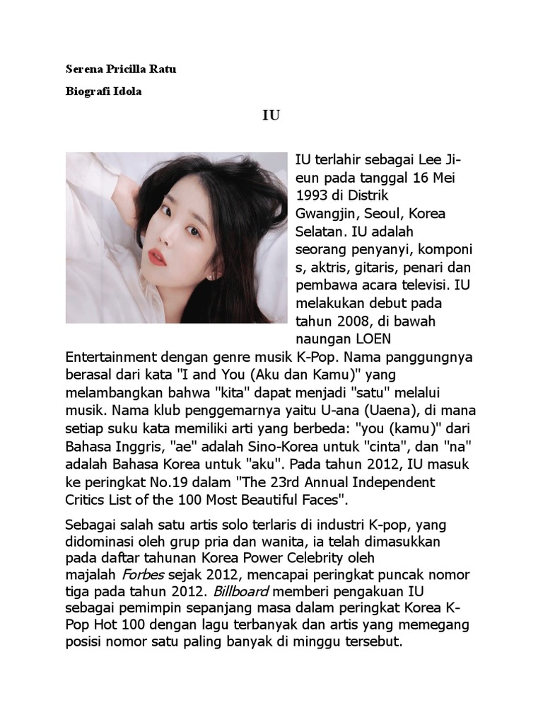 Teks Biografi Idola | PDF