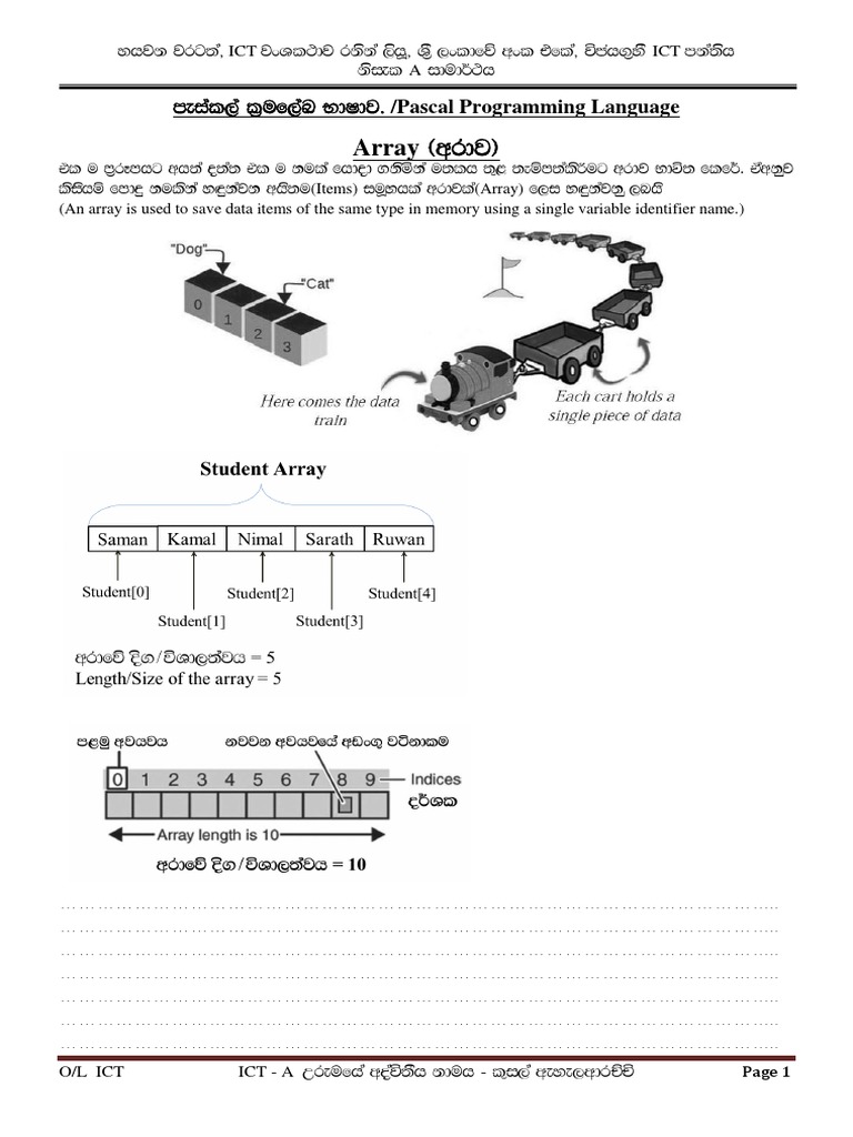 231867-06 B Pascal Arrays Function Prosidures and Paradime | PDF ...