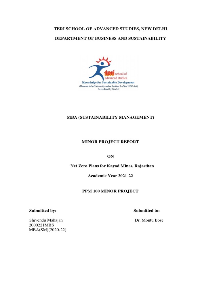 Minor Project Report | PDF | Renewable Energy | Low Carbon Economy