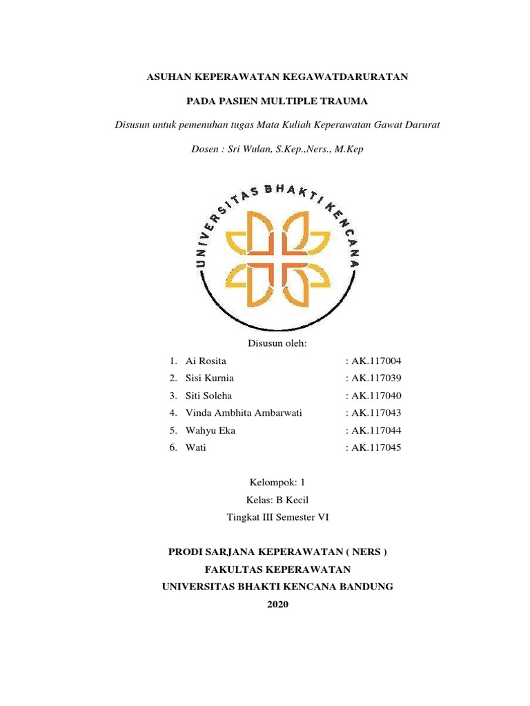 ASKEP Multiple Trauma Kel1 Kls KCL B | PDF