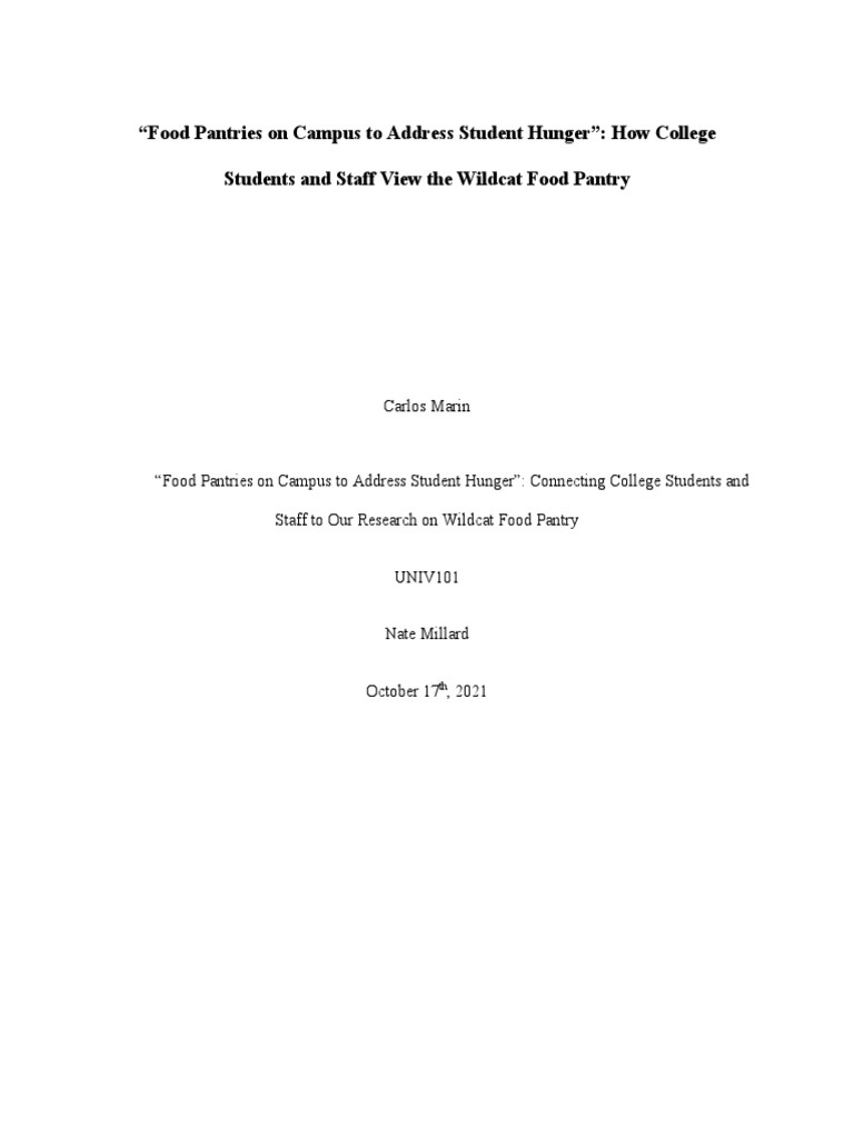 University Annotation Number 3 | PDF | Hunger | Food Security