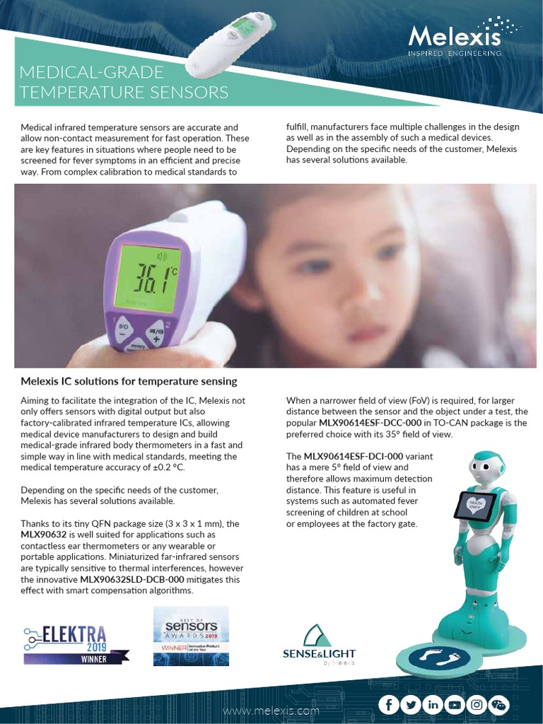 Medical-Grade Temperature Sensors: Edcmq | PDF | Sensor | Thermometer