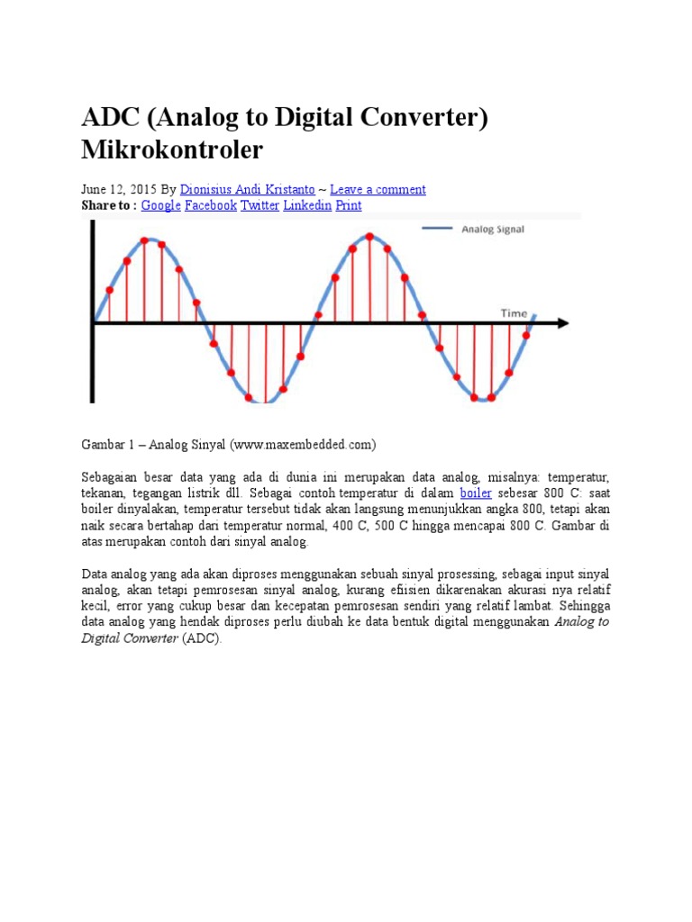ADC (Analog To Digital Converter) Mikrokontroler | PDF