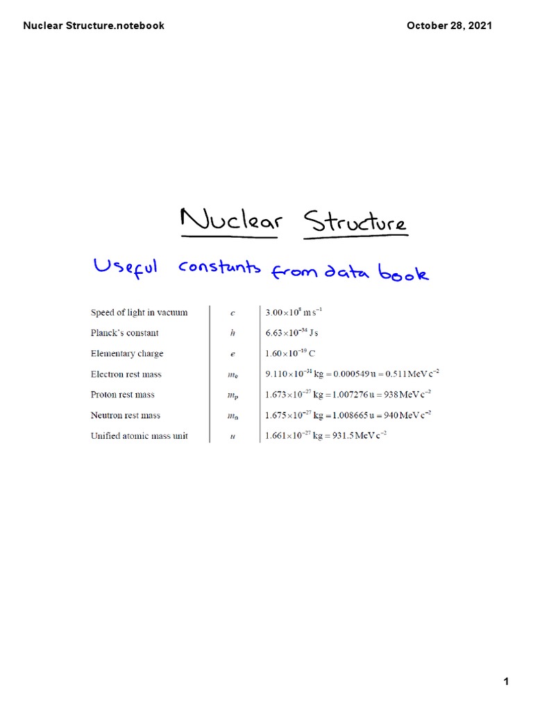 Nuclear Structure | PDF | Science & Mathematics | Technology & Engineering