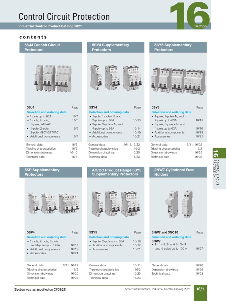 Ic21 Sect 16 CTRL Circuit Prot | PDF | Switch | Components