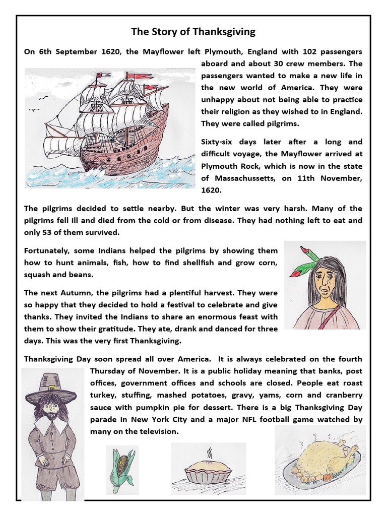 The Story of Thanksgiving | PDF | Thanksgiving | Plymouth Colony