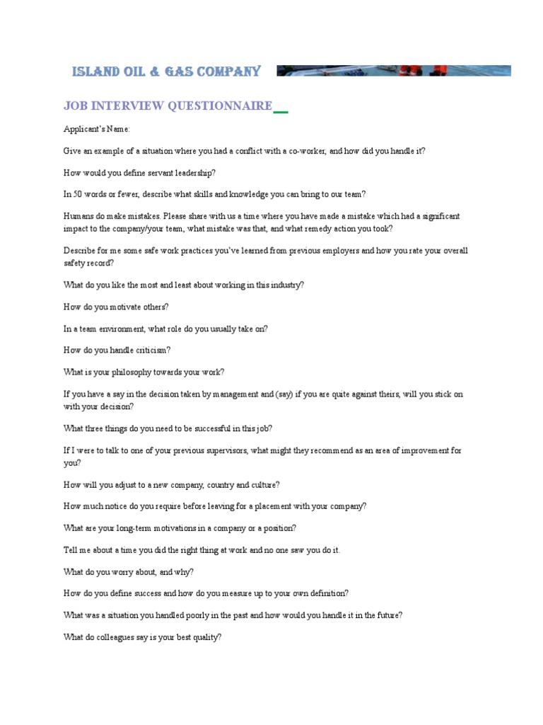Island Job Interview | PDF | Job Interview | Employment