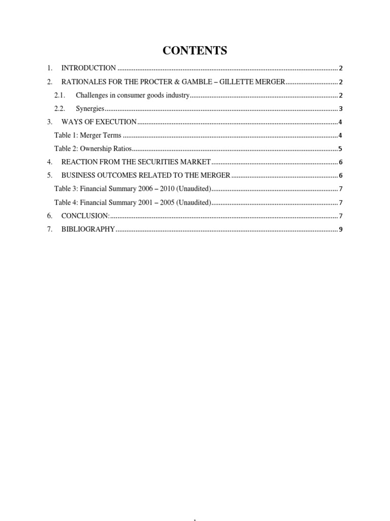 Precourse Assignment | PDF | Mergers And Acquisitions | Procter & Gamble