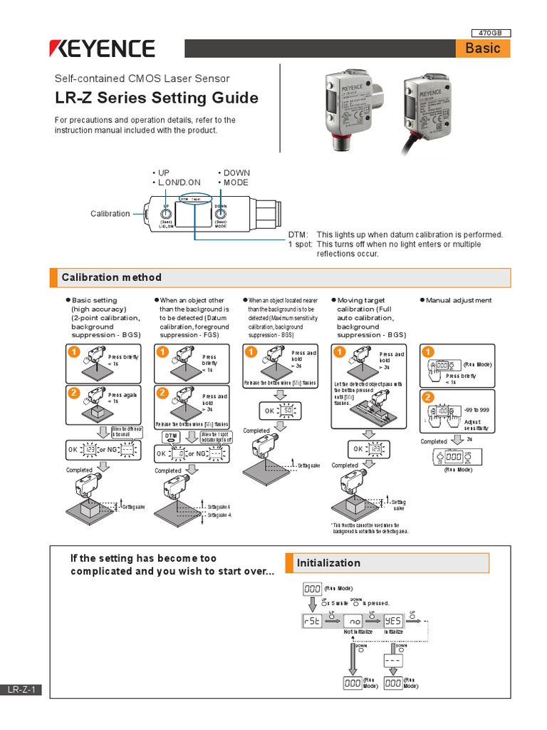 LR-Z Series Setting Guide: Basic | PDF | Computer Engineering ...
