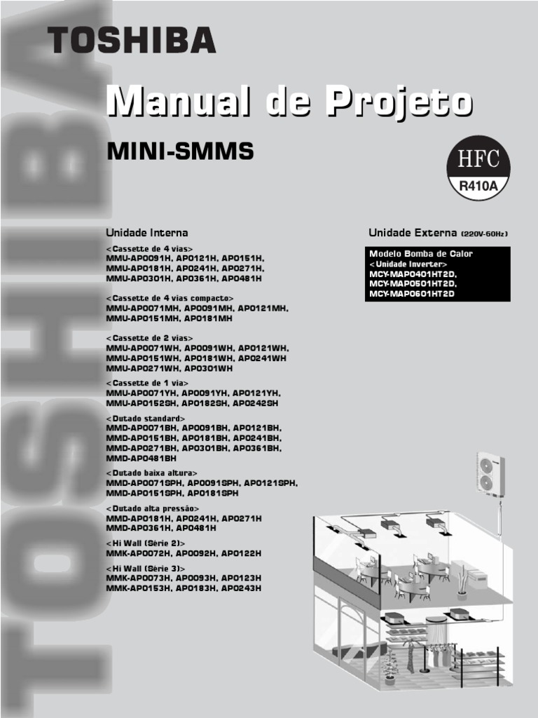 Toshiba MiNi-SMMS-Manual de Projeto | PDF | Ar condicionado ...