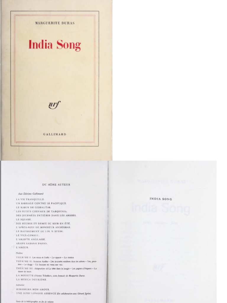 Marguerite Duras - India Song PDF | PDF