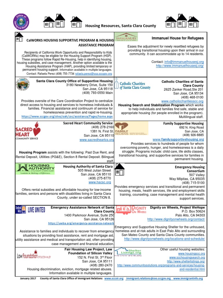 Housing Resources, Santa Clara County | PDF | Homelessness | Section 8 ...