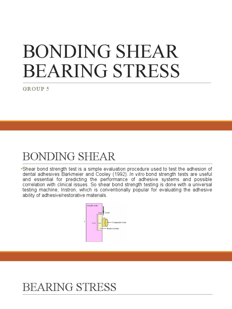 Bonding Shear and Bearing Stress Explained | PDF