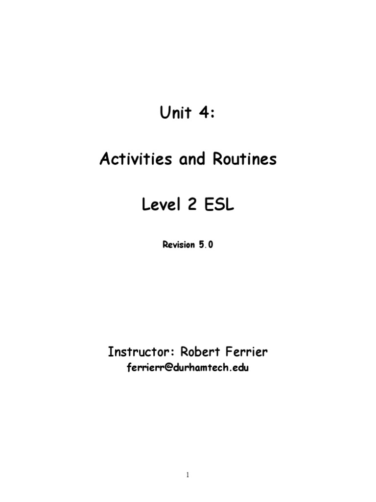 Unit 4:: Instructor: Robert Ferrier | PDF | Bakery | Workweek And Weekend