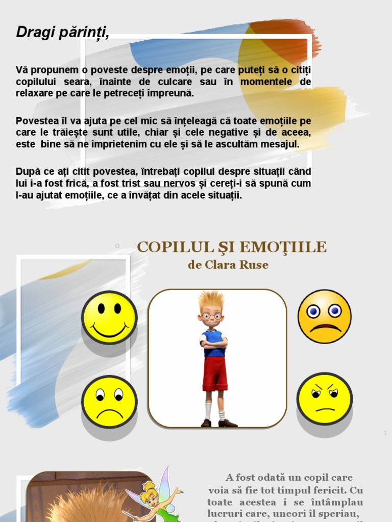 Poveste Terapeutica - Copilul Si Emotiile | PDF