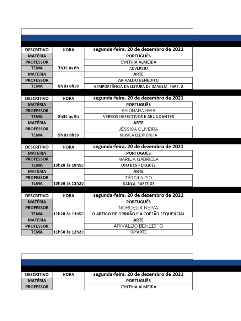Canal 4.3 TV Aratu Anos Finais Mapa Exibição Smed | PDF | Matemática