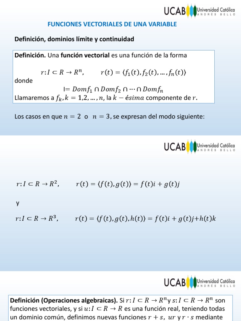 Funciones Vectoriales | PDF | Aceleración | Vector Euclidiano