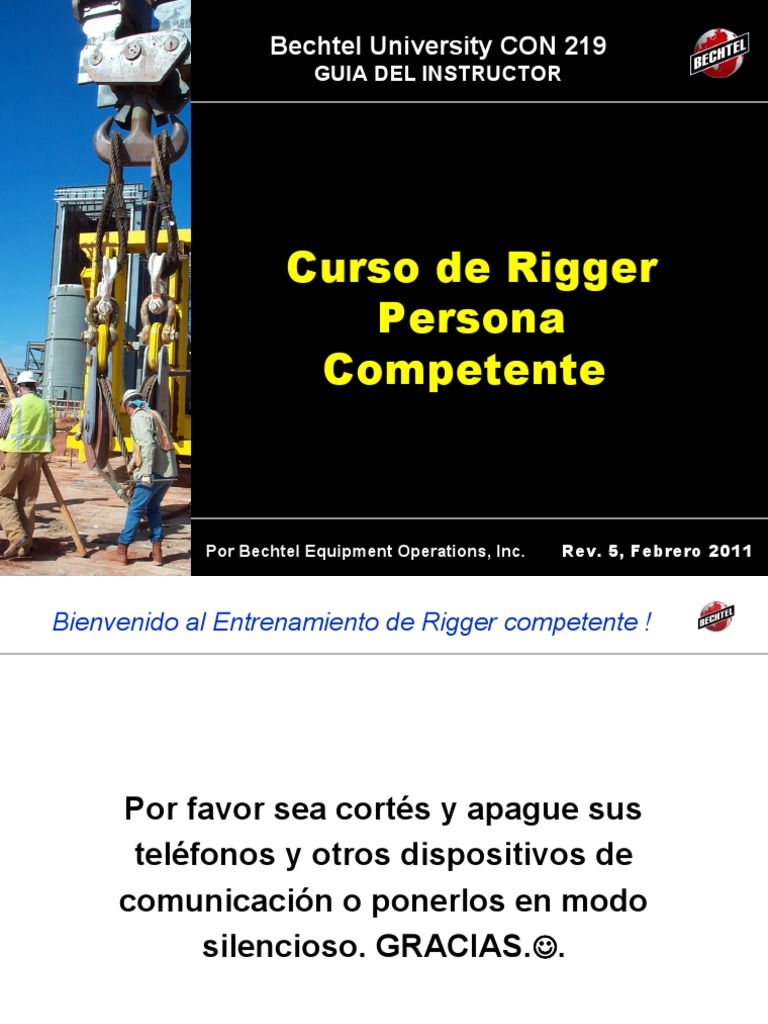 Manual Curso Rigger Especializado | PDF | Riesgo | Grúa (máquina)