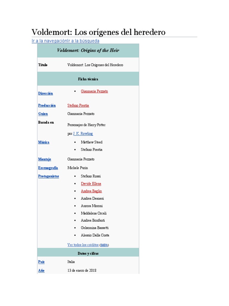 Voldemort | PDF | Harry Potter | Novelas de fantasía contemporánea