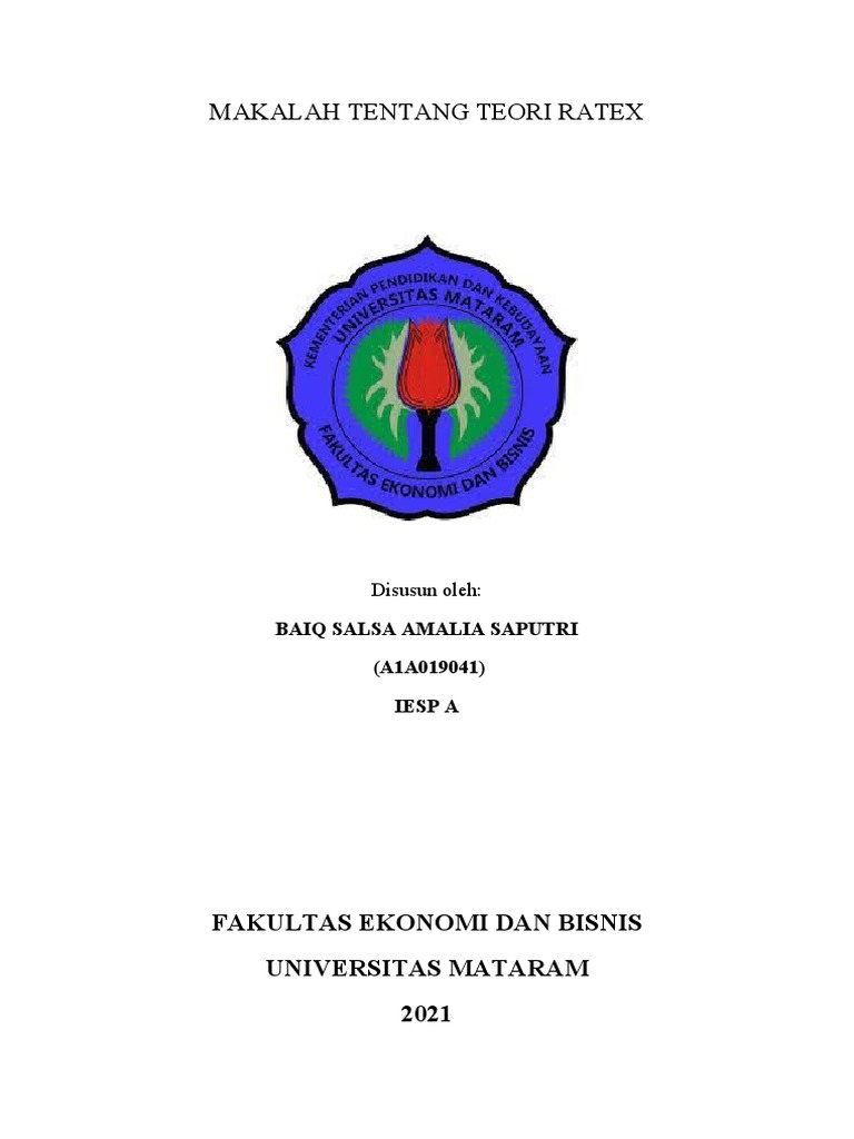 Makalah Tentang Teori Ratex | PDF