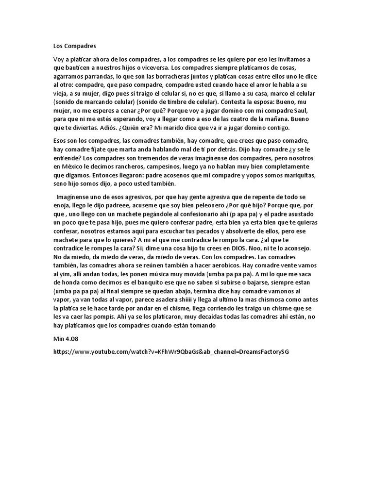 Los Compadres | PDF | Poesía