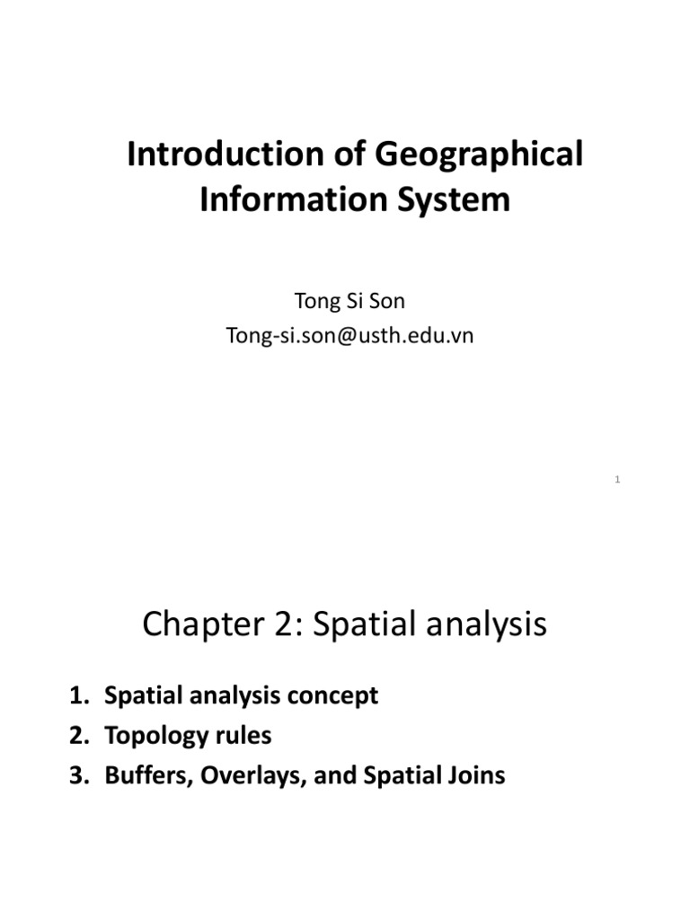 Introduction To Spatial Analysis Concepts And Techniques Using Geographic Information Systems