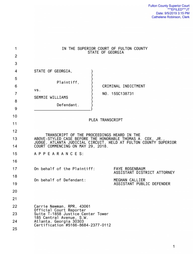 Plea Transcript | PDF | Sentence (Law) | Prosecutor