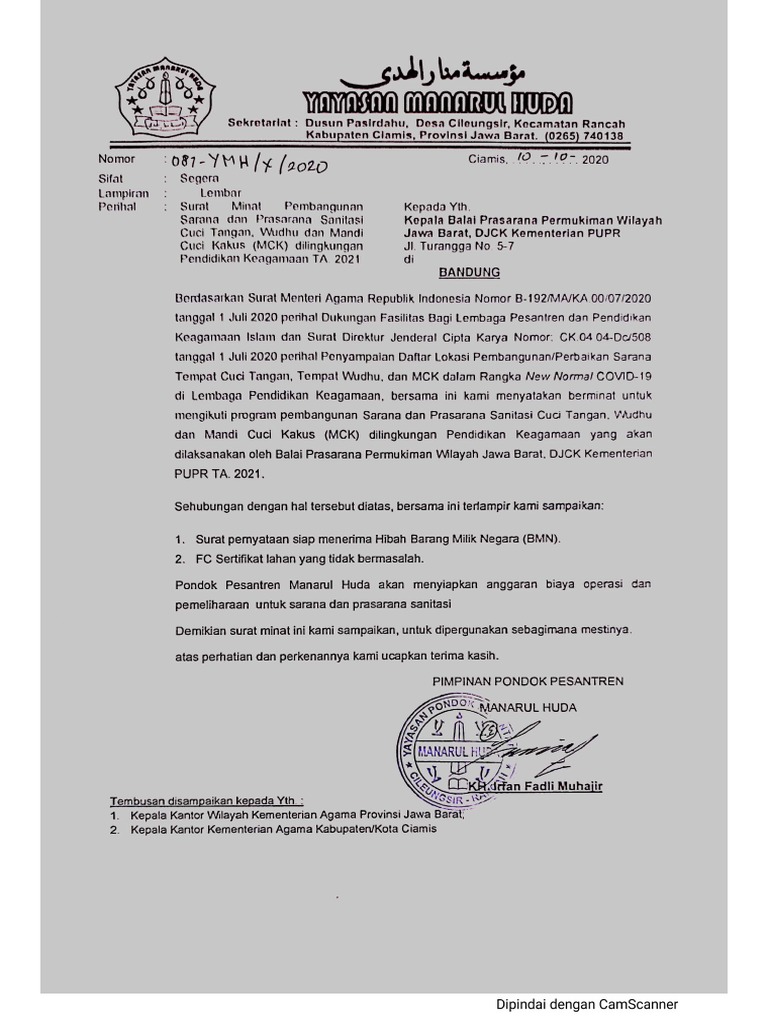 Contoh Proposal Sanitasi MCK PUPR | PDF