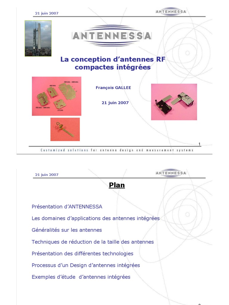 Antennes RF Compactes et Intégrées | PDF | Antenne (Radio ...