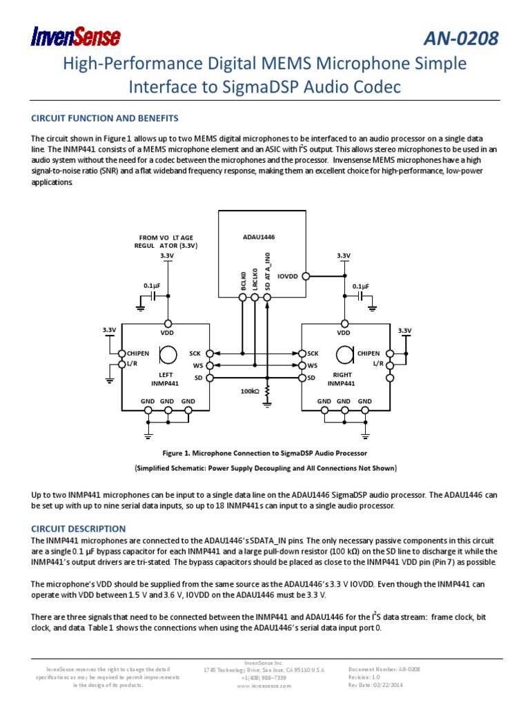 High Performance Digital MEMS Microphone Simple2 | PDF | Input/Output ...