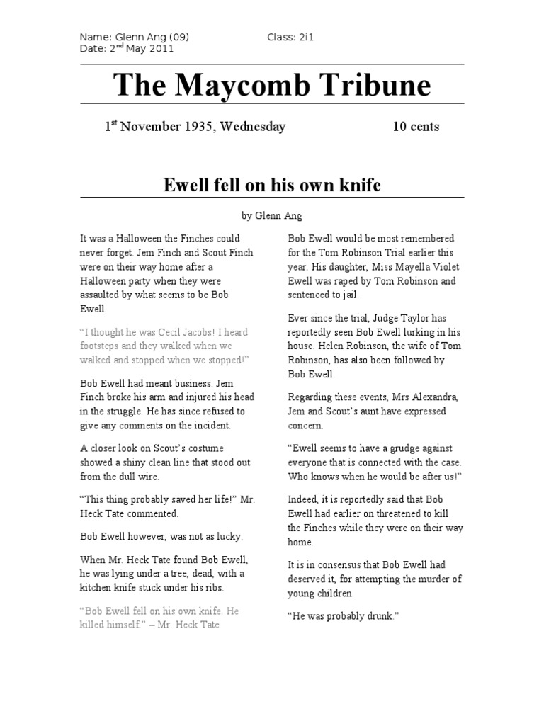 The Maycomb Tribune