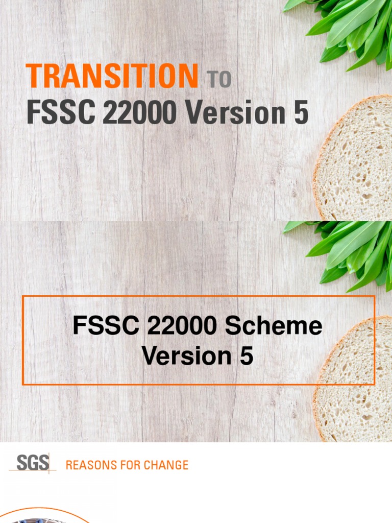 FSSC 22000 Version 5 Transition Guide | PDF | Verification And ...