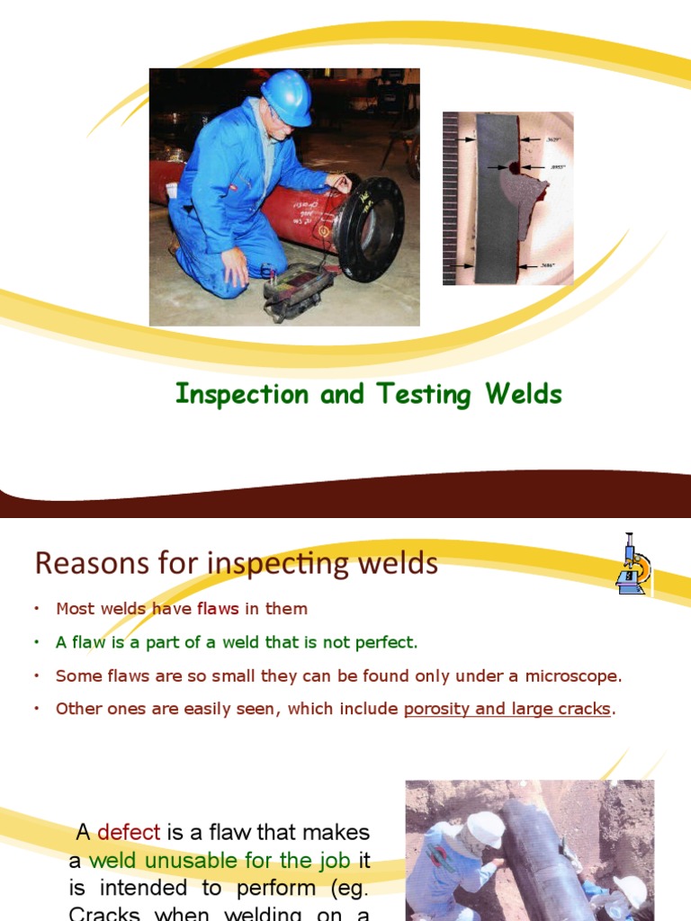 Weld Inspection And Testing Techniques Pdf Nondestructive Testing