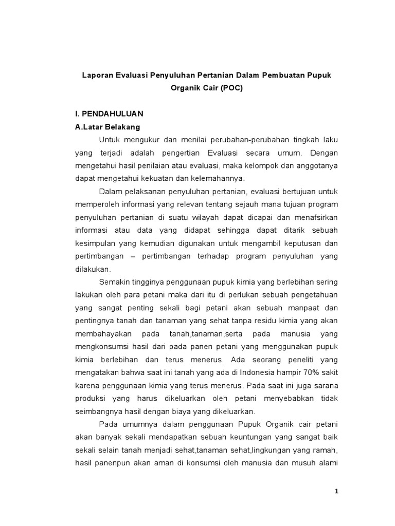 Evaluasi POC | PDF