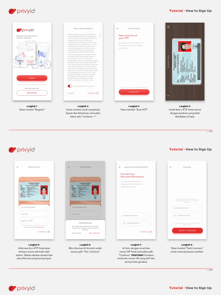 PrivyID Tutorial - How To Sign Up For WNI-ID | PDF