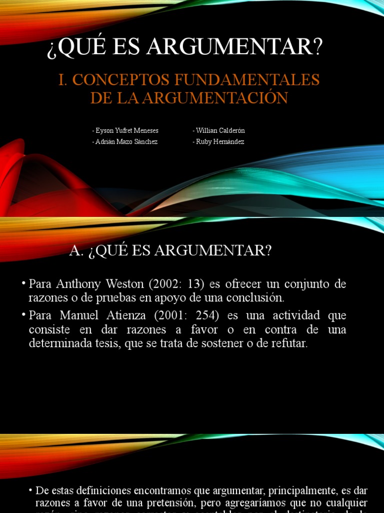 Qué Es Argumentar | PDF | Retórica | Argumento