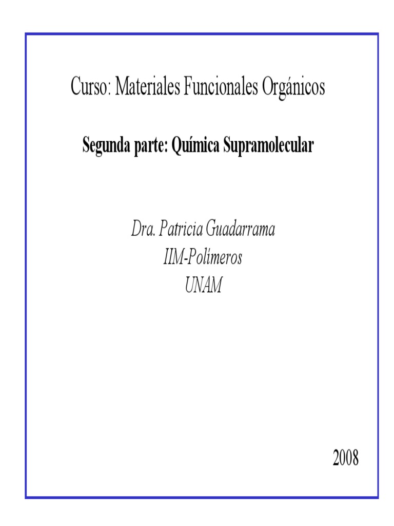 Eteres Corona - UNAM | PDF | Química Supramolecular | Fuerza intermolecular