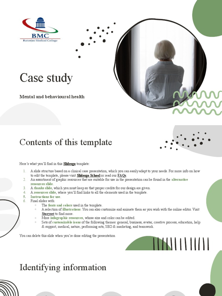 Mental Health Case Study Template | PDF | Dementia | Planets