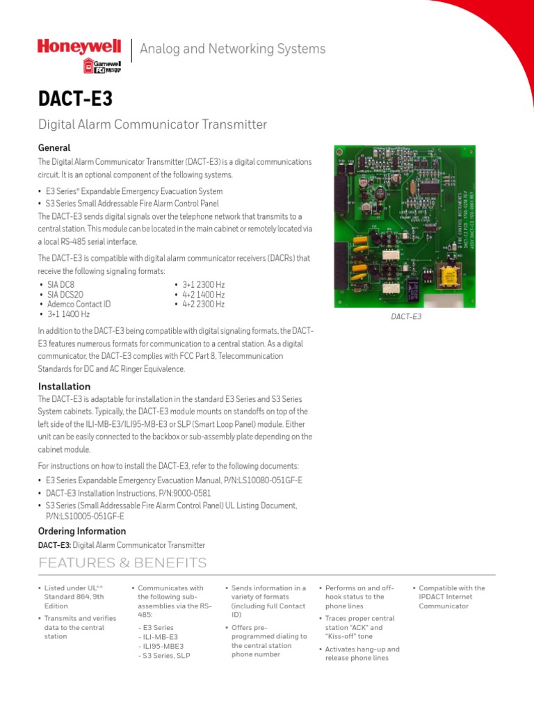 Dact-E3: Analog and Networking Systems | PDF | Telephone | Electrical ...