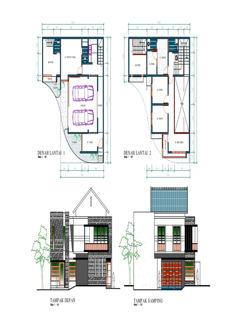 Denah Rumah Tipe 100 dan Fungsinya | PDF