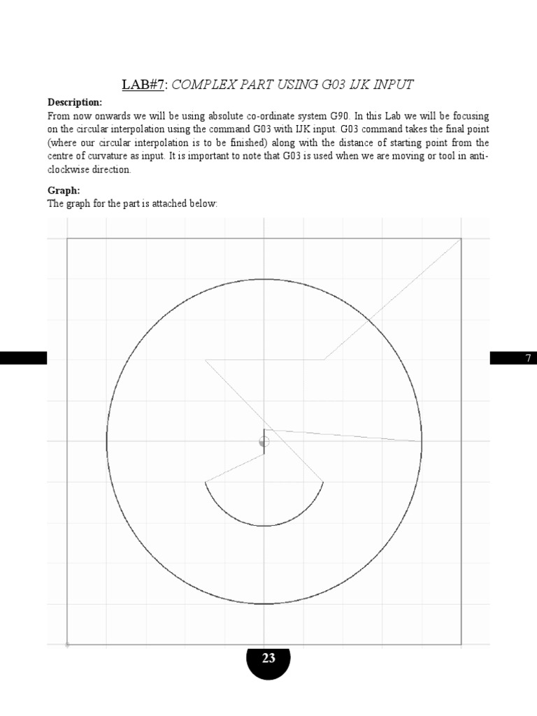 Lab#7: Complex Part Using G03 Ijk Input: Description | PDF | Numerical ...