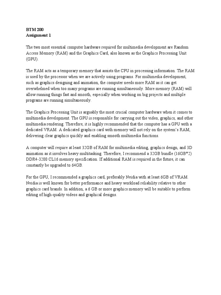 BTM 200 Assignment-1 | PDF