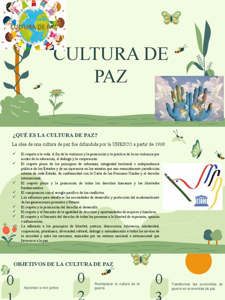 Cultura De Paz Pdf Paz Derechos Humanos
