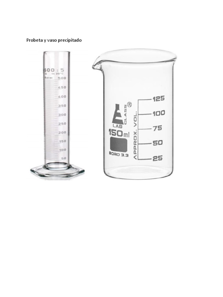 Probeta y Vaso Precipitado | PDF