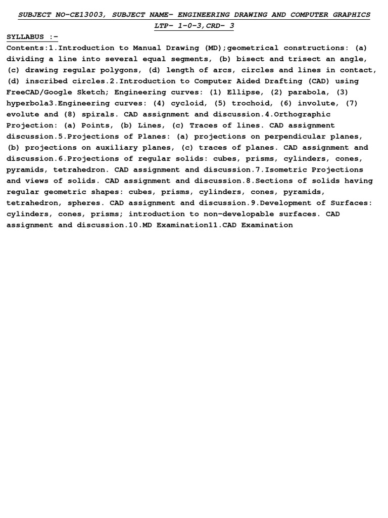 Engineering Drawing & CAD Basics | PDF