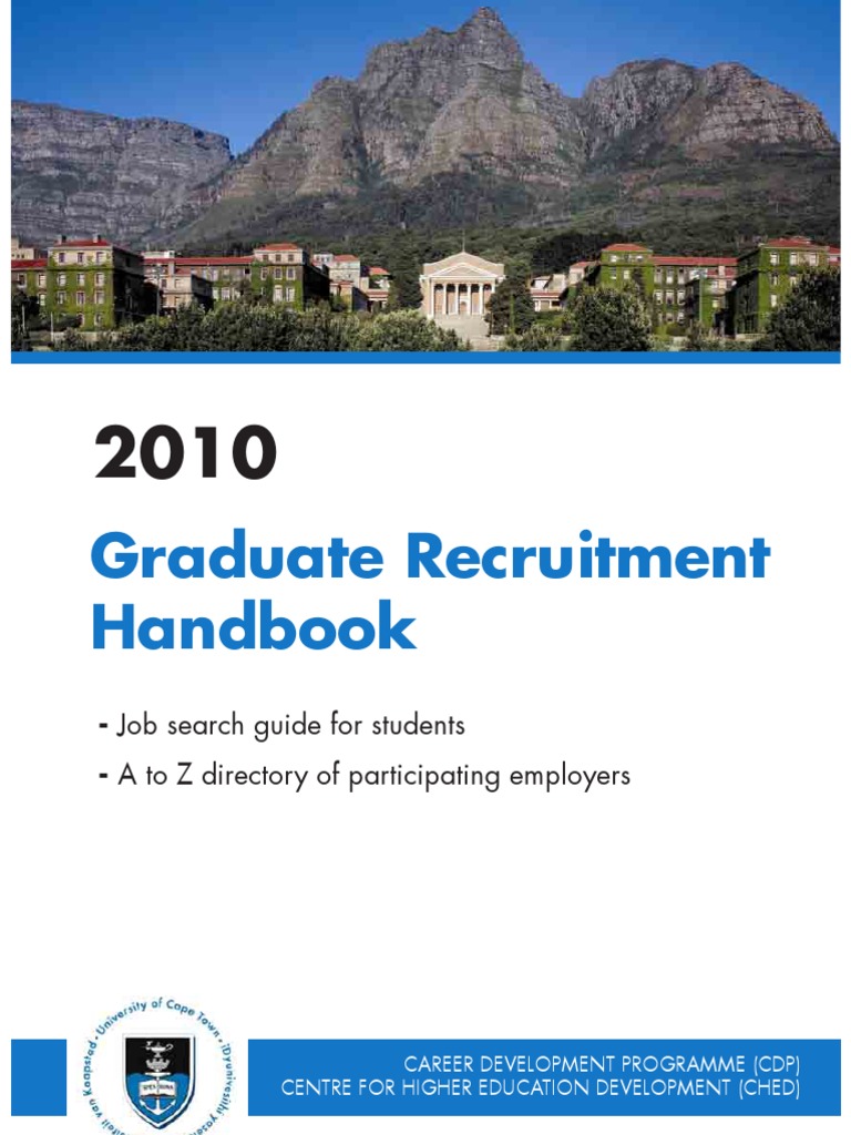 UCT Graduate Recruitment Handbook 2010 - Text Section | PDF